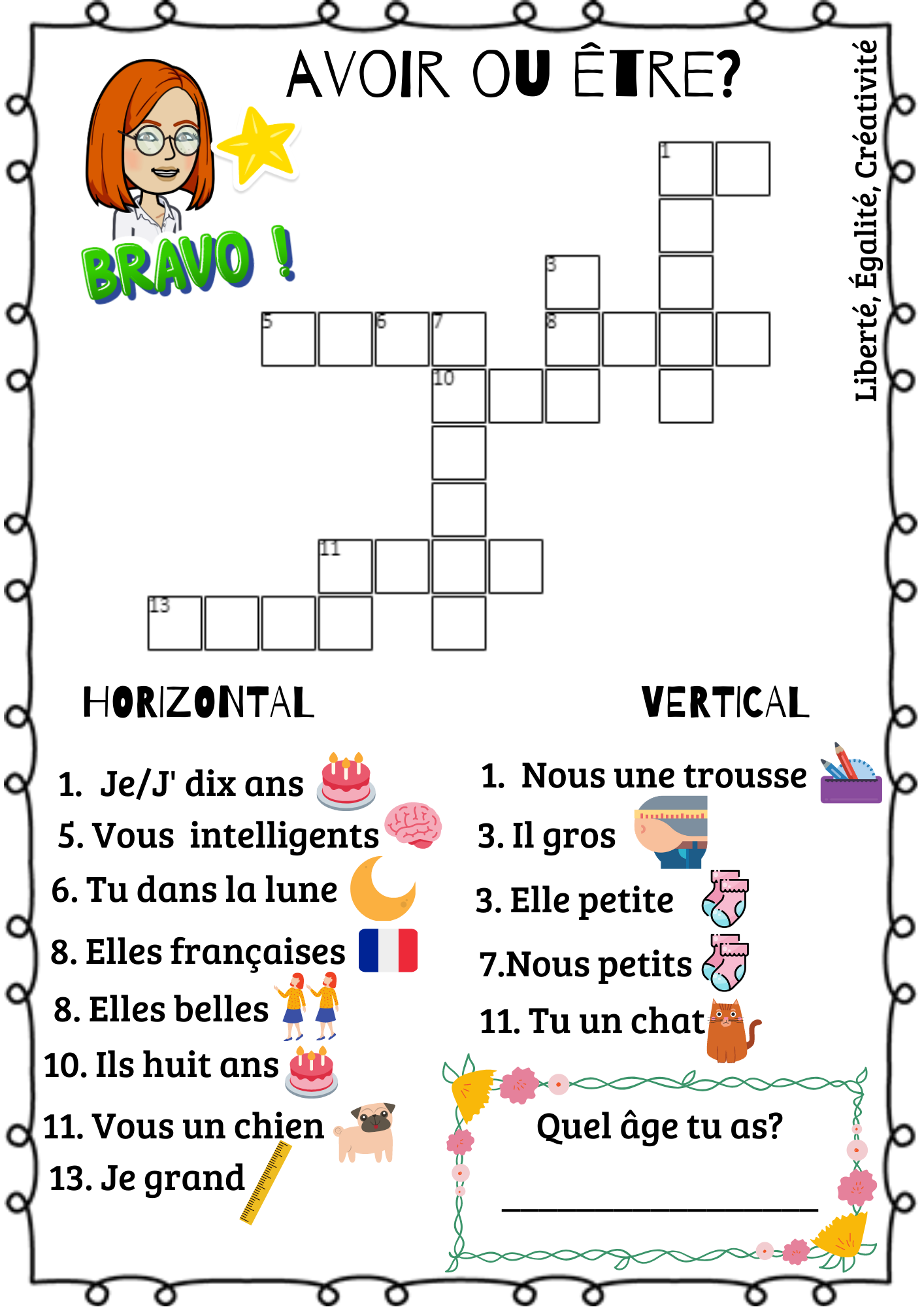 Avoir ou être ? Flashcards, juegos y recursos🎨 – Liberté, Égalité ...