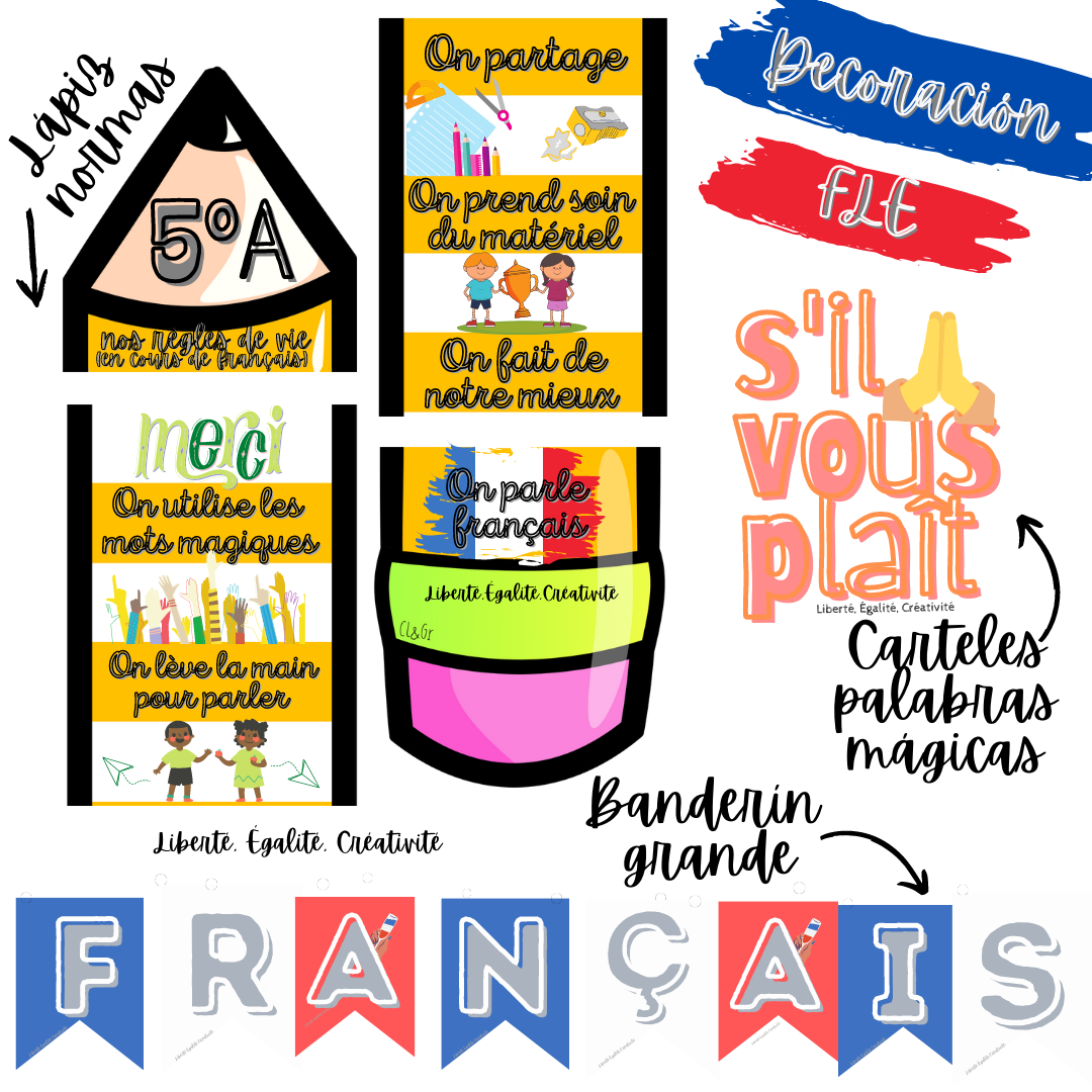 🇫🇷😍Nueva decoración FLE🇫🇷😍 – Liberté, Égalité, Créativité